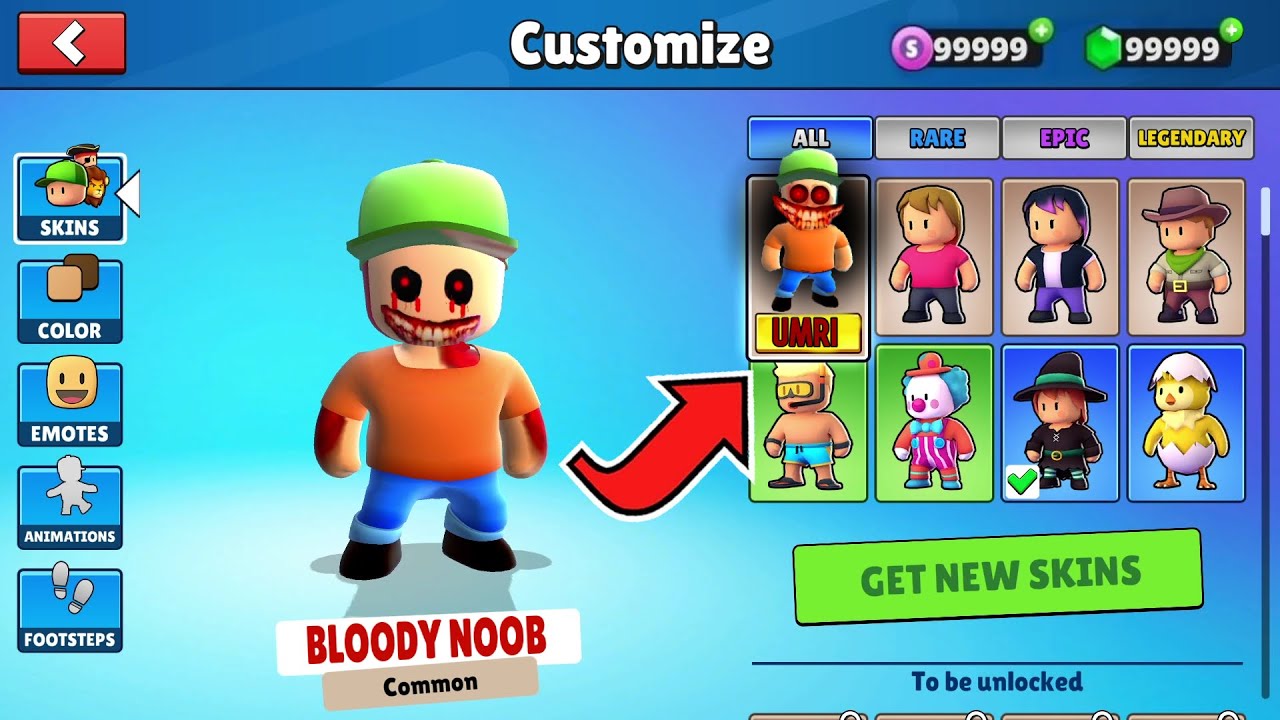 TAJNI KOD ZA FREE BLOODY NOOB SKIN!!! STUMBLE GUYS - YouTube