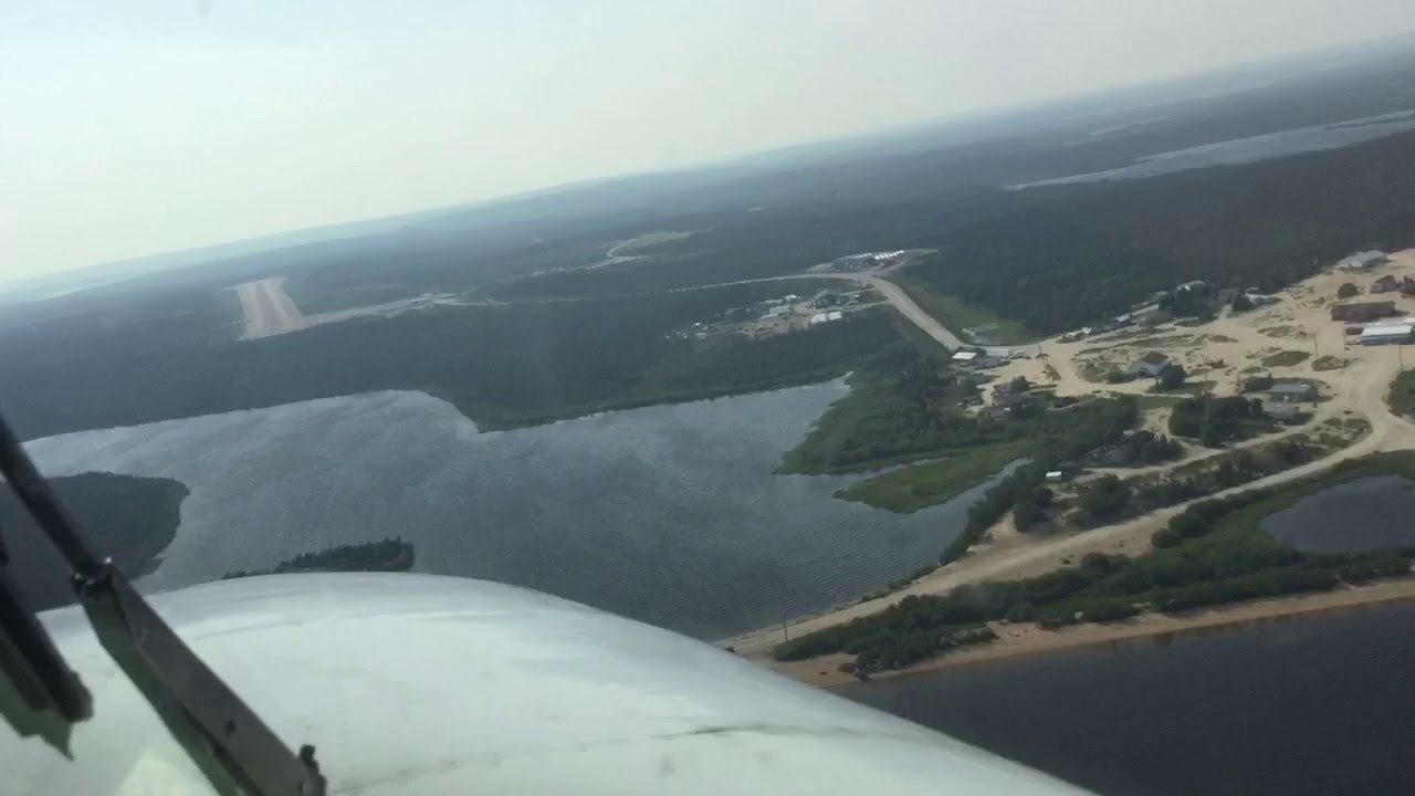 Landing in Tadoule Lake - YouTube