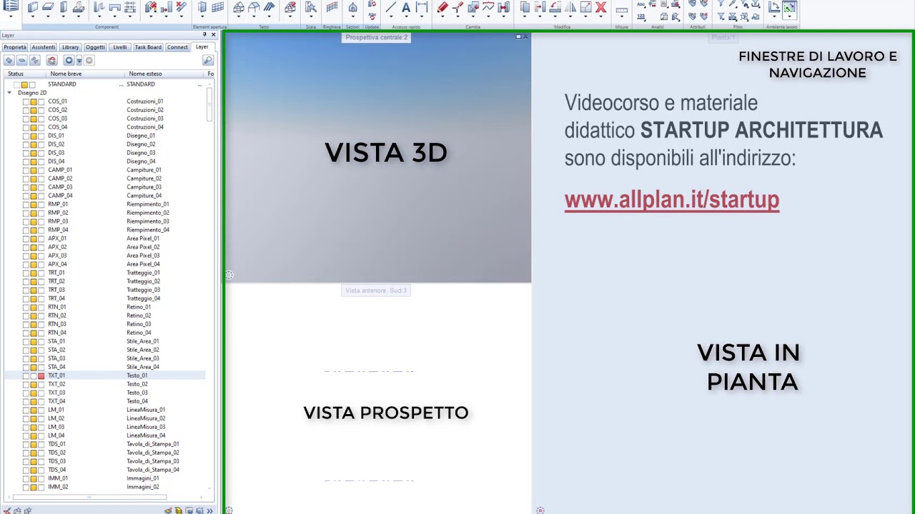 ALLPLAN START UP Interfaccia - YouTube
