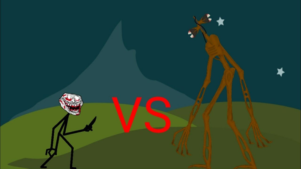 TROLLAGE VS SIREN HEAD #sirenhead #trevorhenderson #animation ...