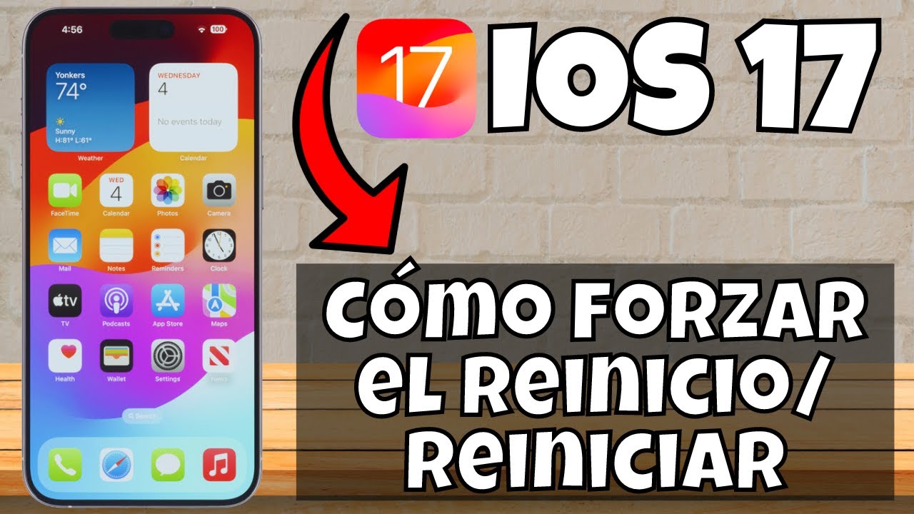 Cómo forzar el reinicio/reiniciar iOS 17 - YouTube