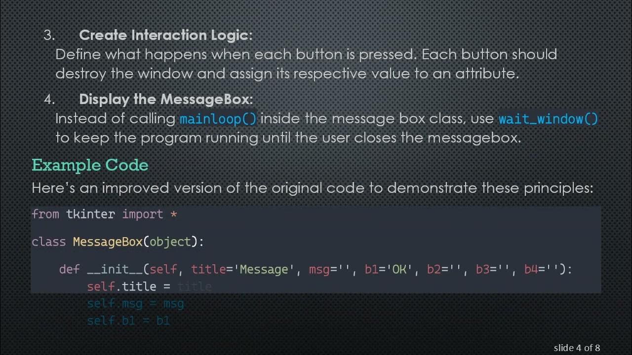 Creating a Custom MessageBox in Python's Tkinter - YouTube