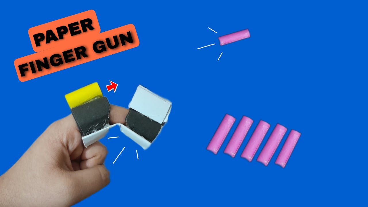 Mini finger gun from paper | make a origami paper gun that shoots with ...