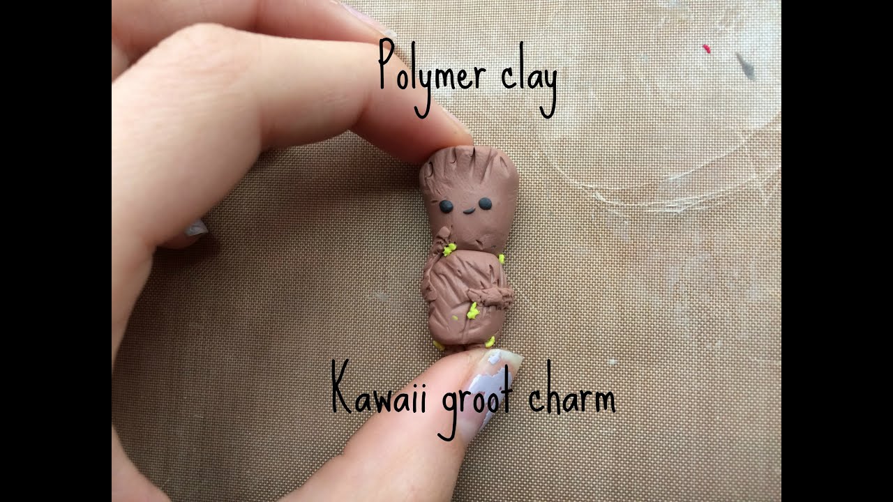 Polymer clay groot from guardians of the galaxy tutorial - YouTube