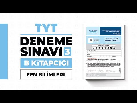 Eğitim Vadisi Yayınları Deneme Sınavı TYT 3 B Kitapçığı Fen Bilimleri Soru Çözümleri