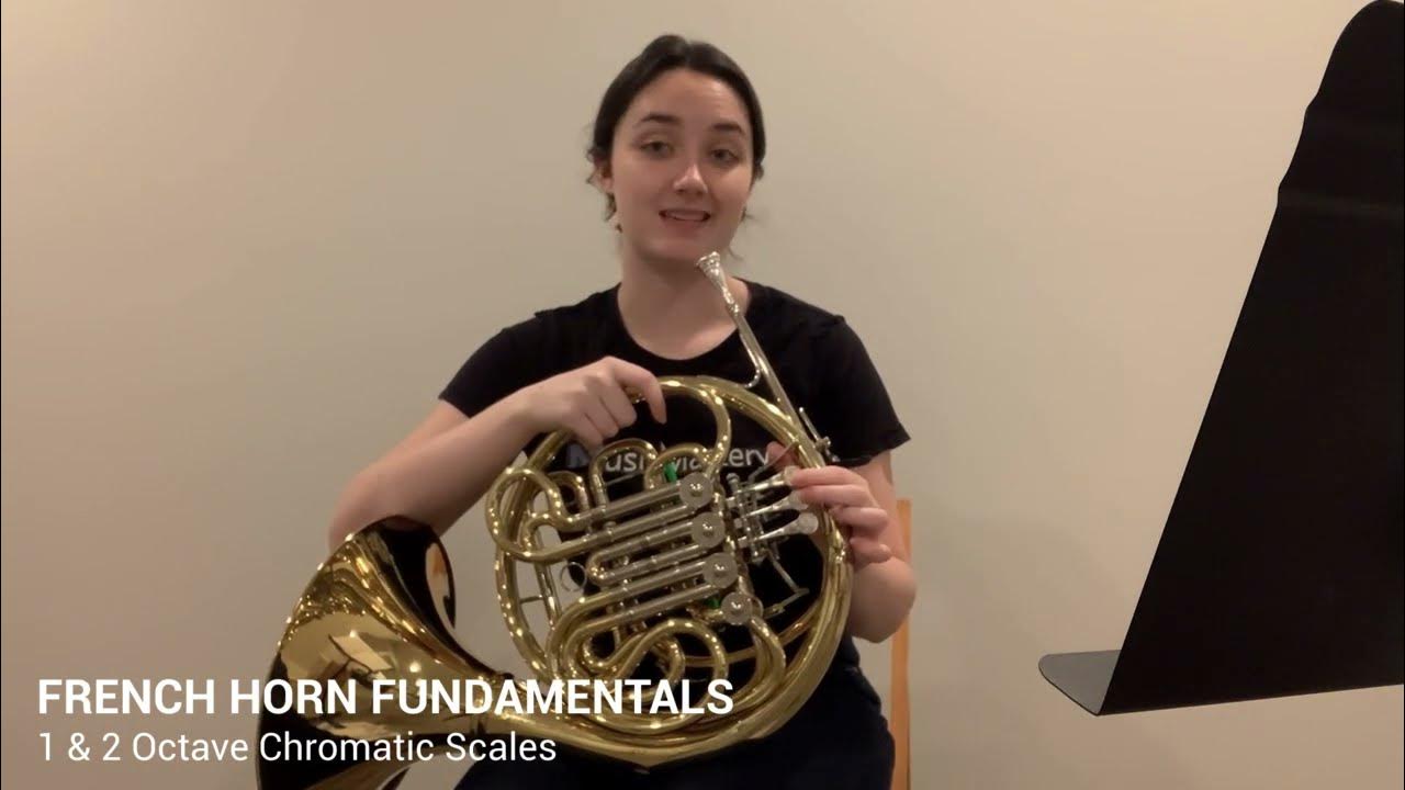 FRENCH HORN 1 & 2 Octave Chromatic Scale - YouTube