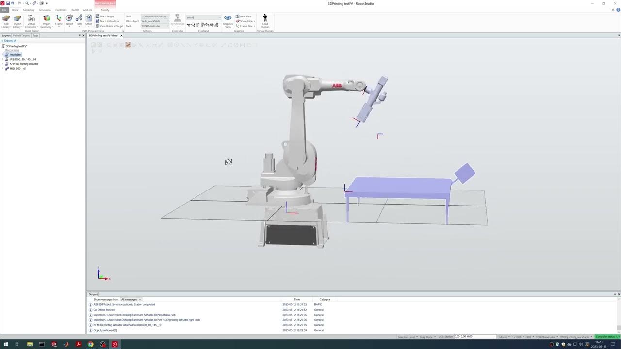 ABB RobotStudio 3D printing - YouTube