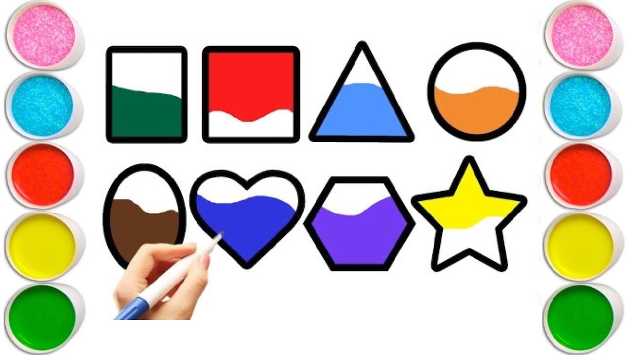 drawing for kids & toddlers | Learn Shapes, colour for kids & toddlers ...