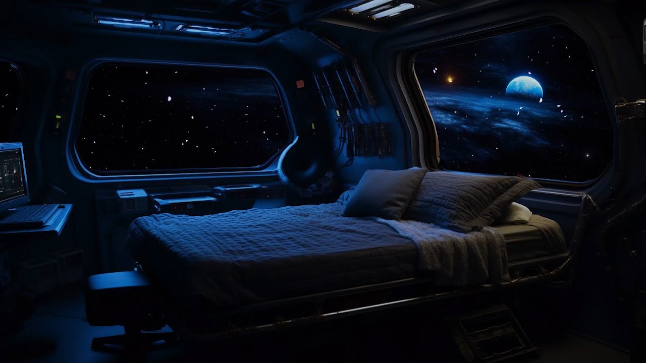 Peaceful Galaxy Scene From Spaceship With Sleep-Inducing Sounds - YouTube