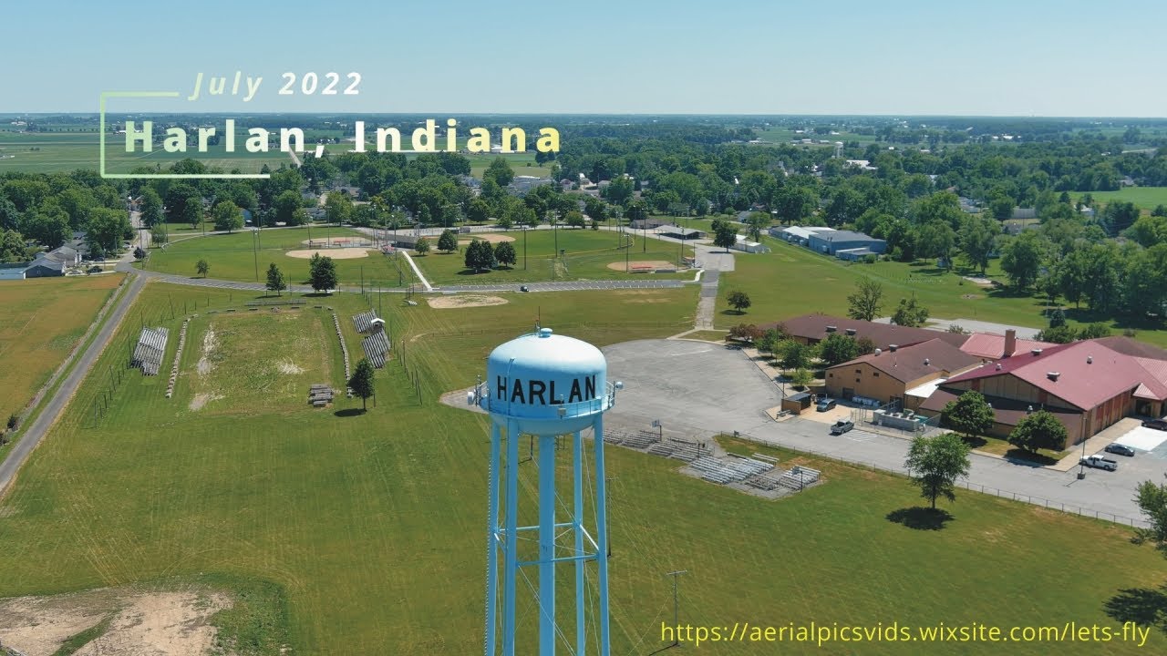 4K Aerial Video - Harlan, Indiana (Drone's-Eye-View) - YouTube