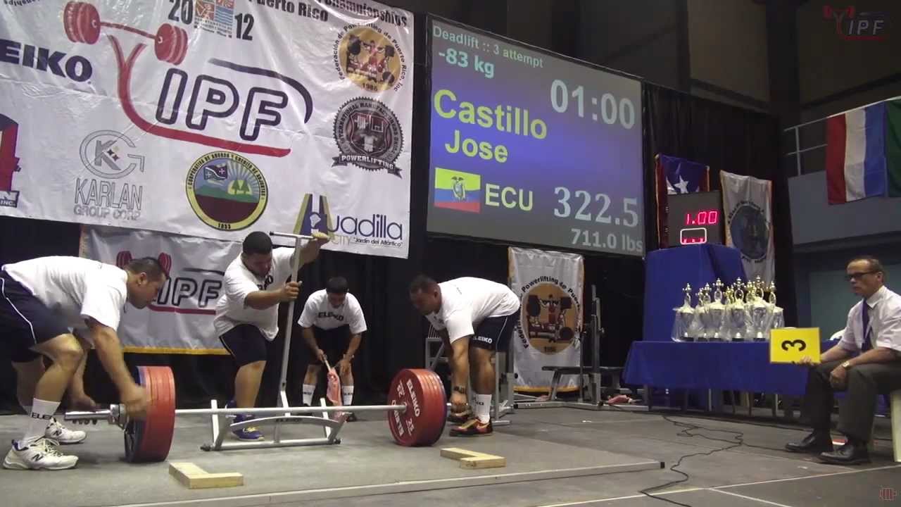 Men -83kg Deadlift of 2012 IPF World Championships - YouTube