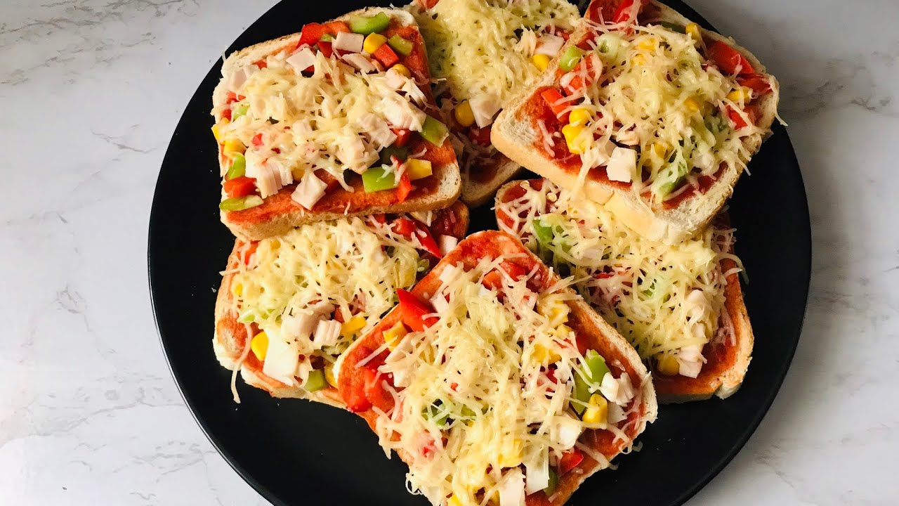 How to make Bread Slice Pizza at home | Bread Slice Pizza #breadpizza # ...