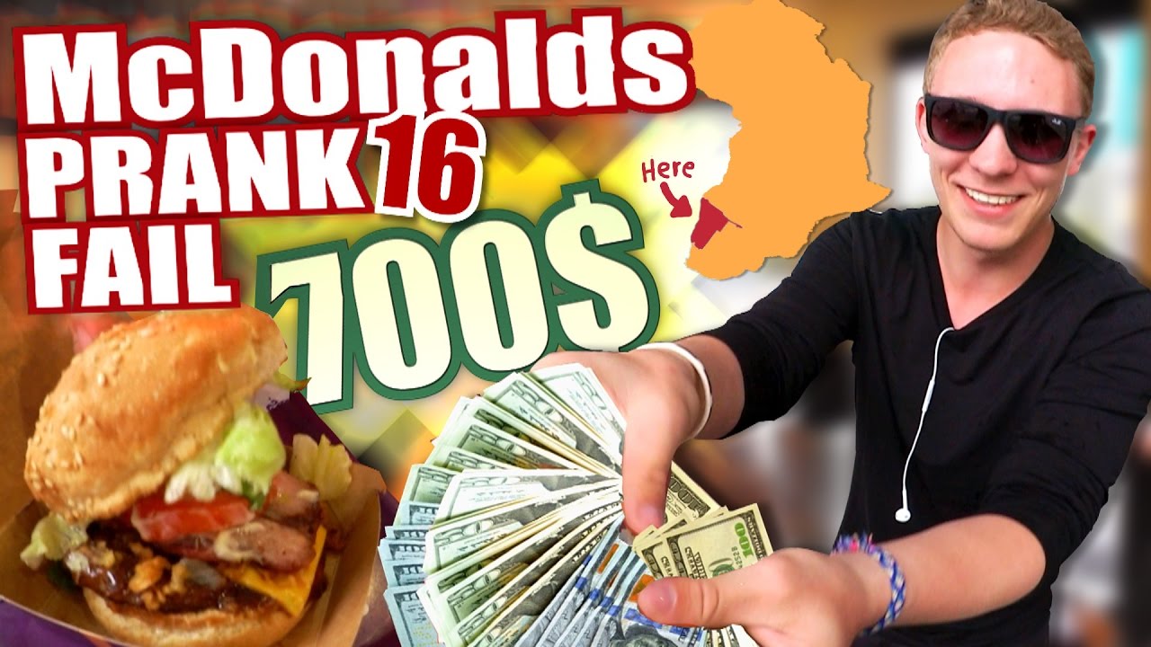 McDonalds PRANK FAIL - 700$ BURGER? - McDonalds Roulette - YouTube