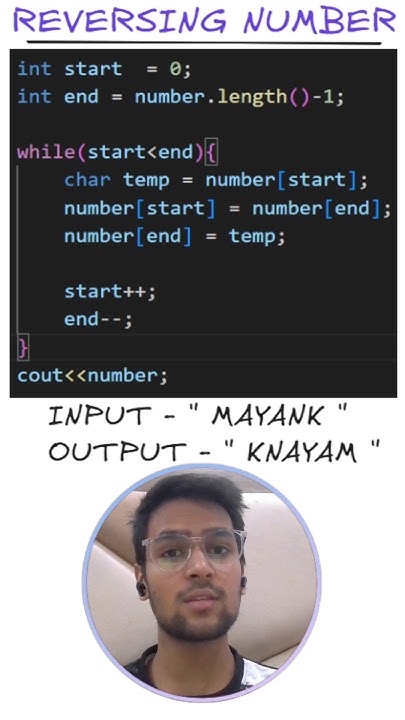 Reversing Number / Strings || DSA || C++ code #tricks #dsa #coding - YouTube