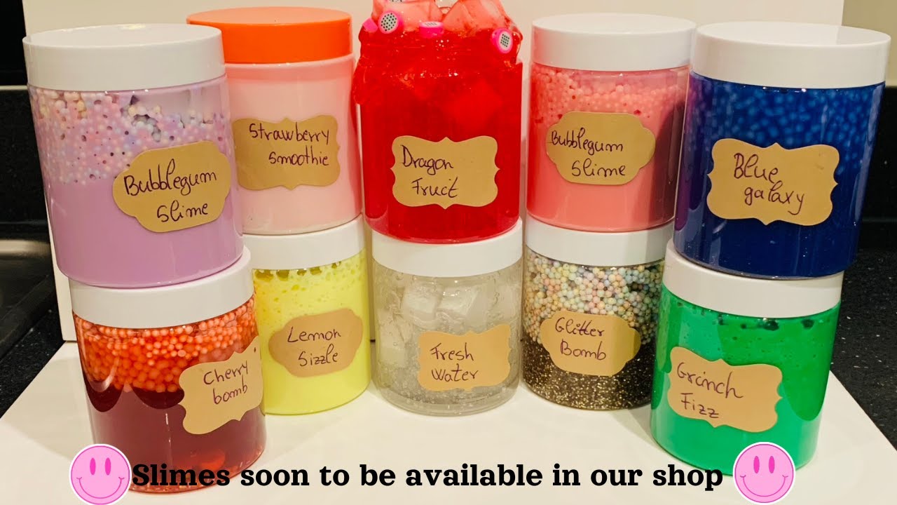 Slime compilation. Crunchy slime. Clear slime. Slime ASMR. Satisfying ...