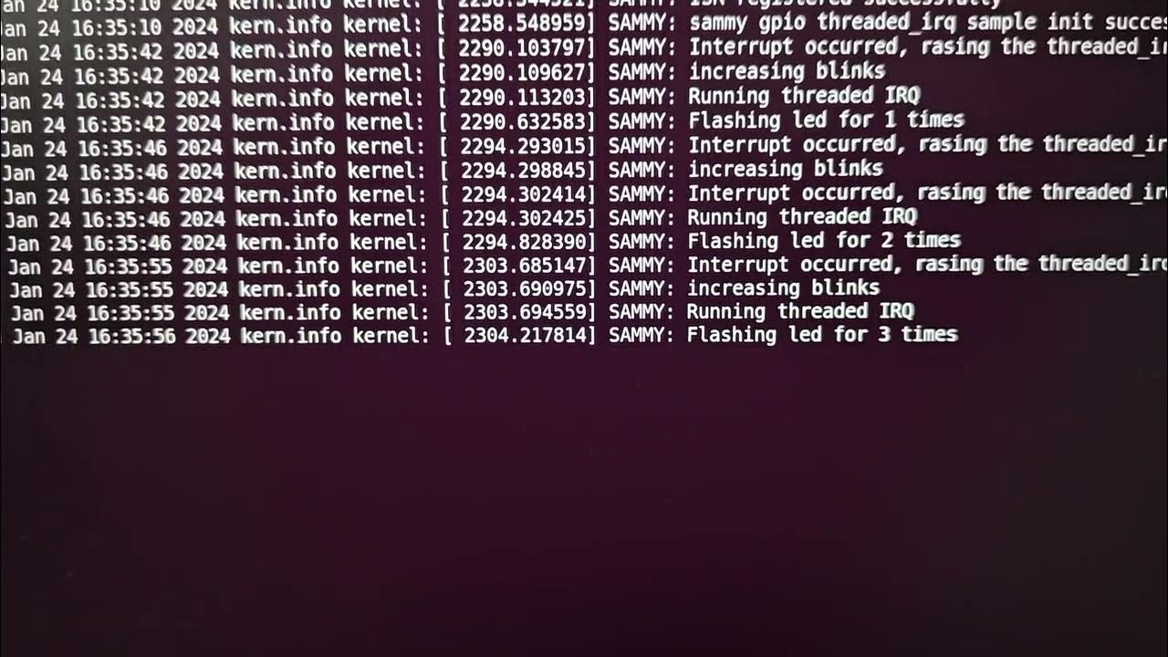 Threaded IRQ demo in Linux Kernel Driver on Banana PI R3 Platform - YouTube