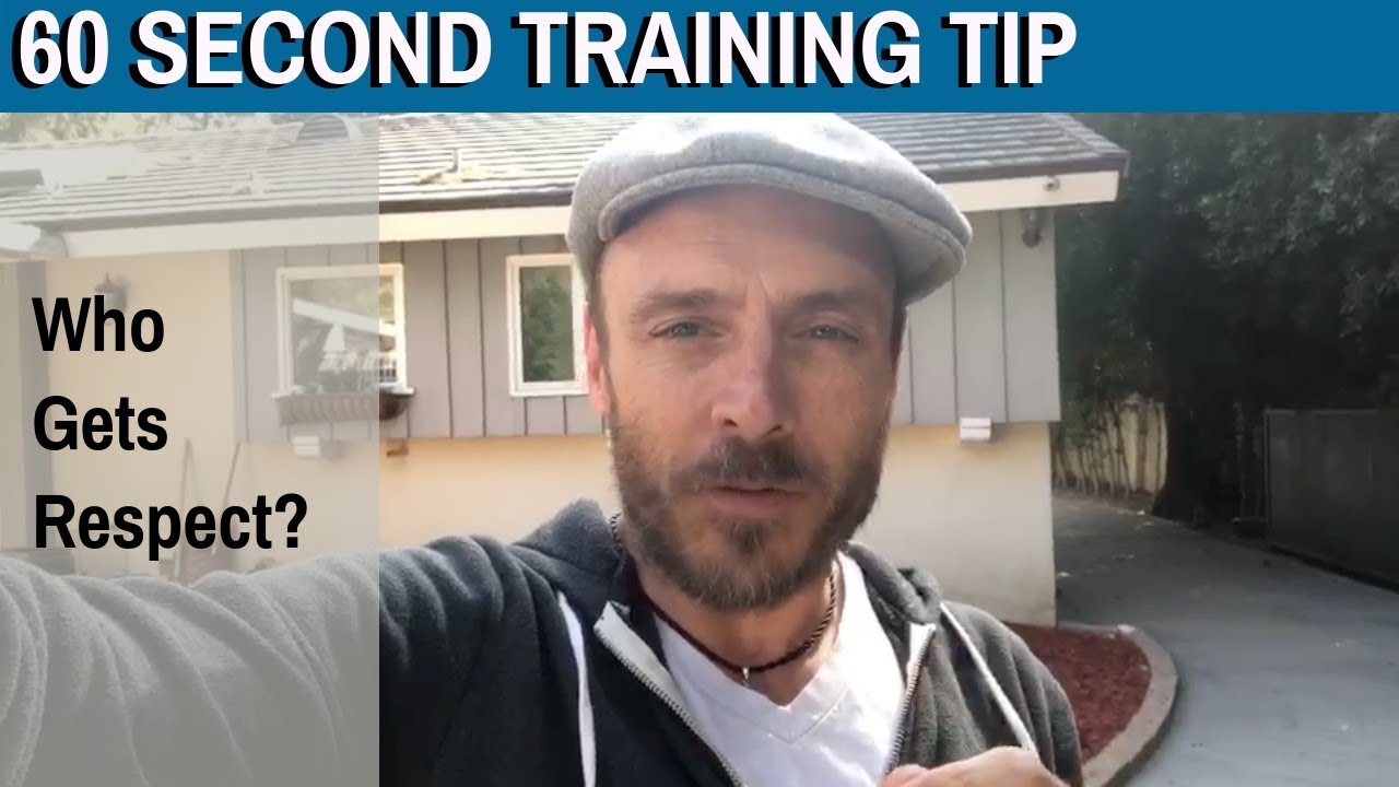 60 Second Training Tip: Who Gets Respect? - YouTube