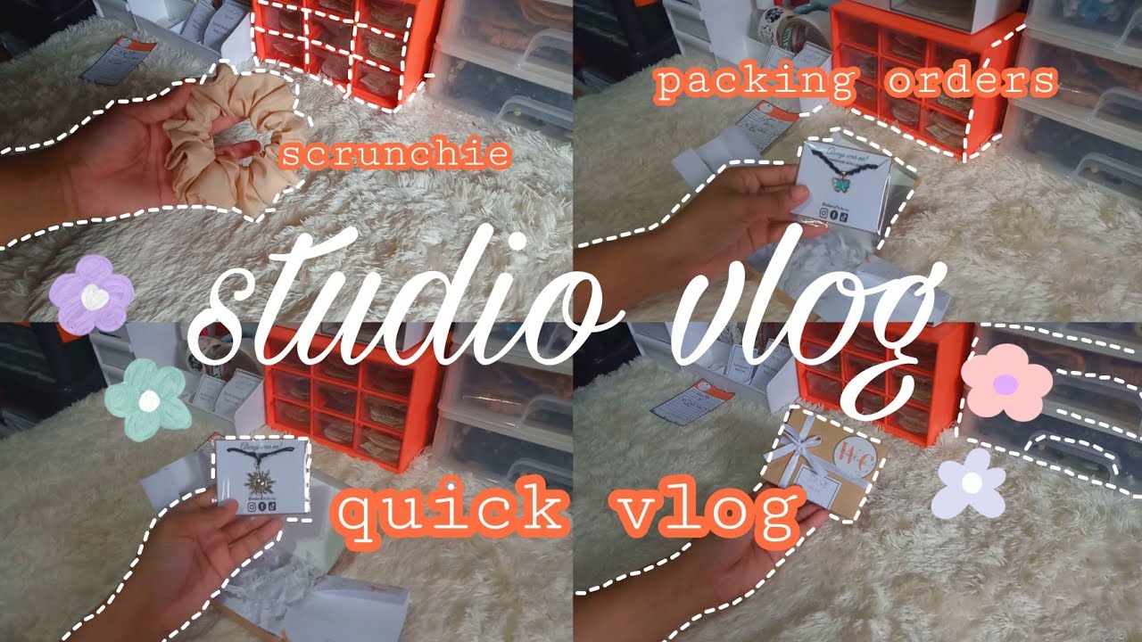 quick studio vlog🍂packing orders asmr - YouTube