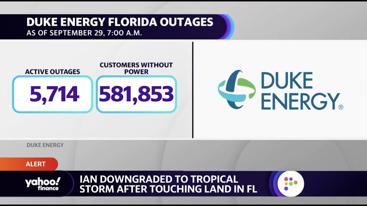 Hurricane Ian: About 600,000 Floridians without power, Duke Energy exec ...