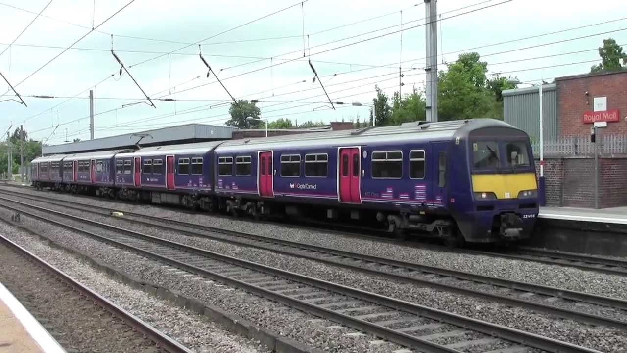 FCC Class 321 departs Hitchin Station - YouTube