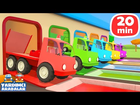 Yardımcı Arabalar - ÖZEL BÖLÜMLER! Hava balonu ve Fırtına! Eğitici çizgi film izle!