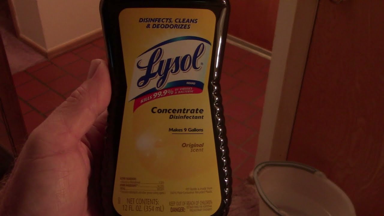 Cleaning The Floor With Original Lysol Concentrate - YouTube