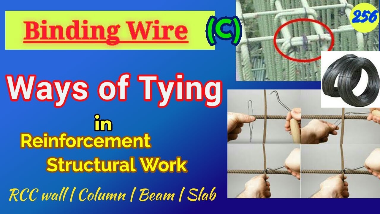 Different Ways to tie Rebar || Types of Rebar Ties || Hand Tying Rebar | How to tie Steel bar in ...