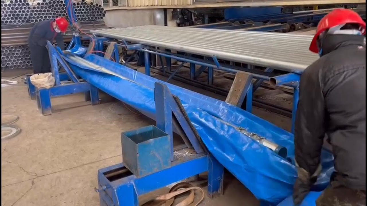 Steel pipe packaging video - YouTube