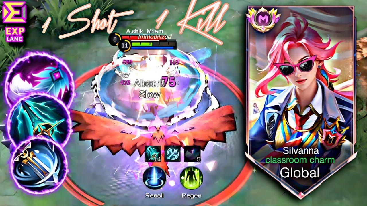 The Best ONE SHOT Built For Silvanna | SILVANA emblem set and build ...