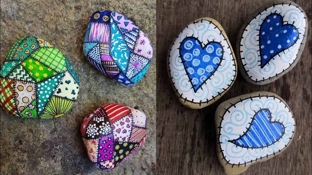 30 easy stone art ideas | DIY Stone craft ideas | DIY Rock painting ...