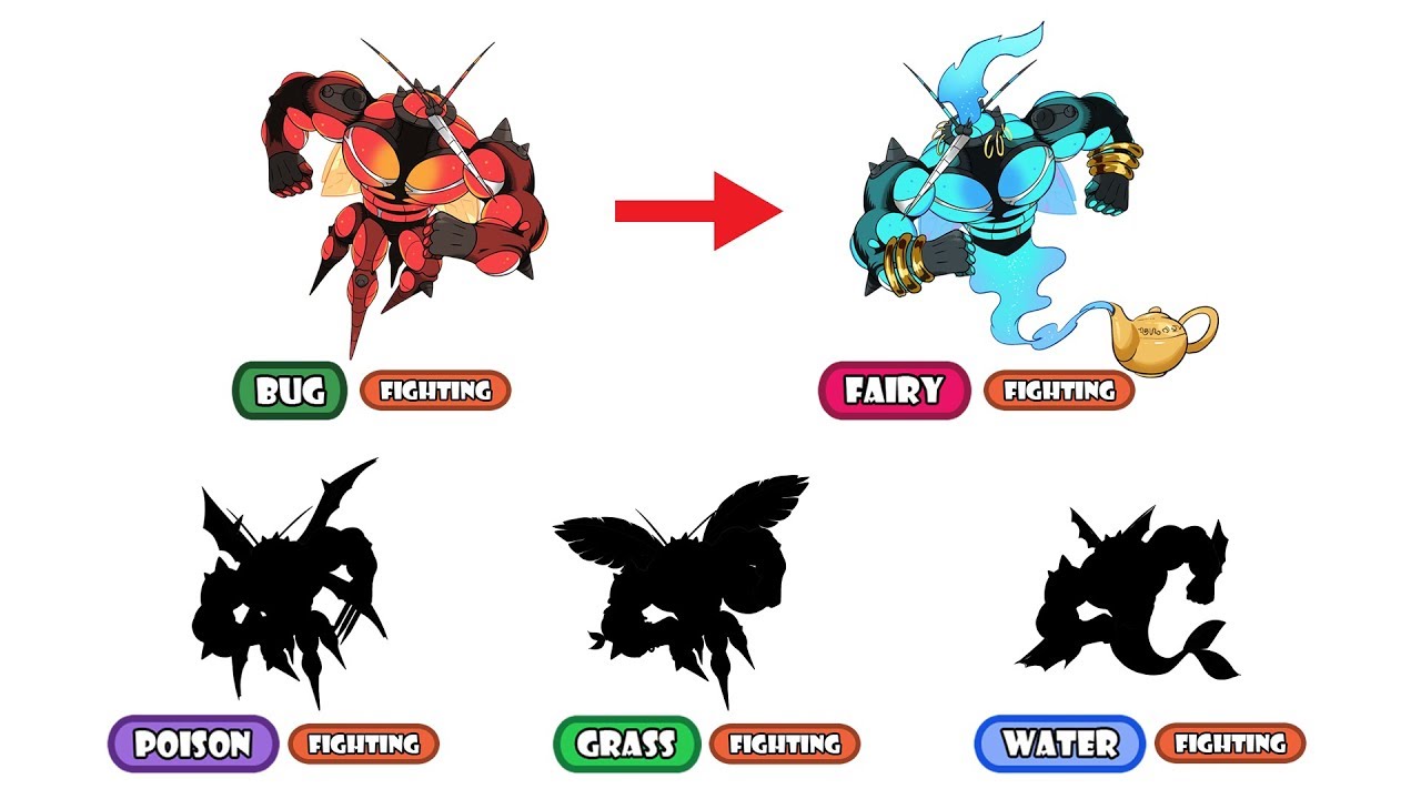 Pokemon Buzzwole Type Swap - Fairy, Grass, Poison, Water. - YouTube