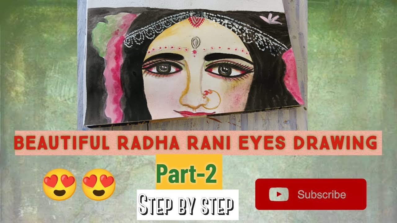 Radha Rani eyes drawing part-2 😍😍 #youtube #drawing #eyes - YouTube