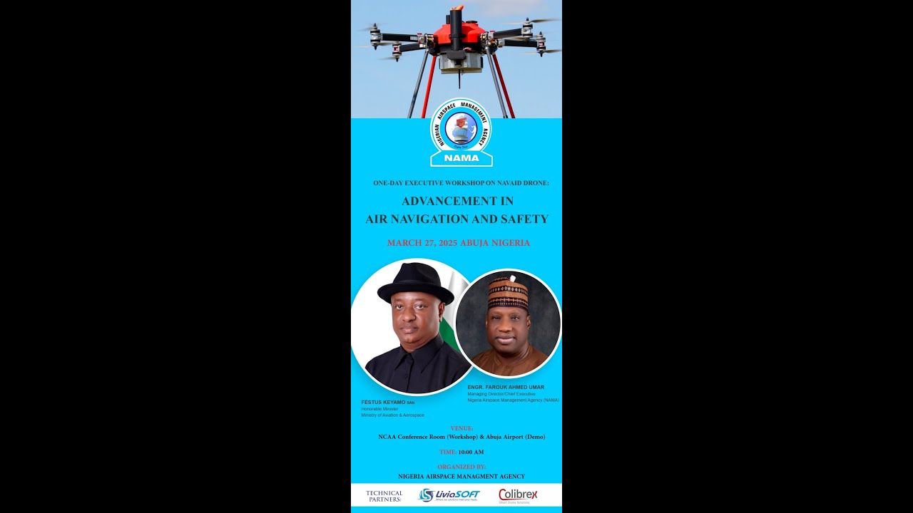 AVIATION MINISTRY'S NAVAID DRONE DEMOSTRATION LIVE @ ABUJA AIRPORT ...