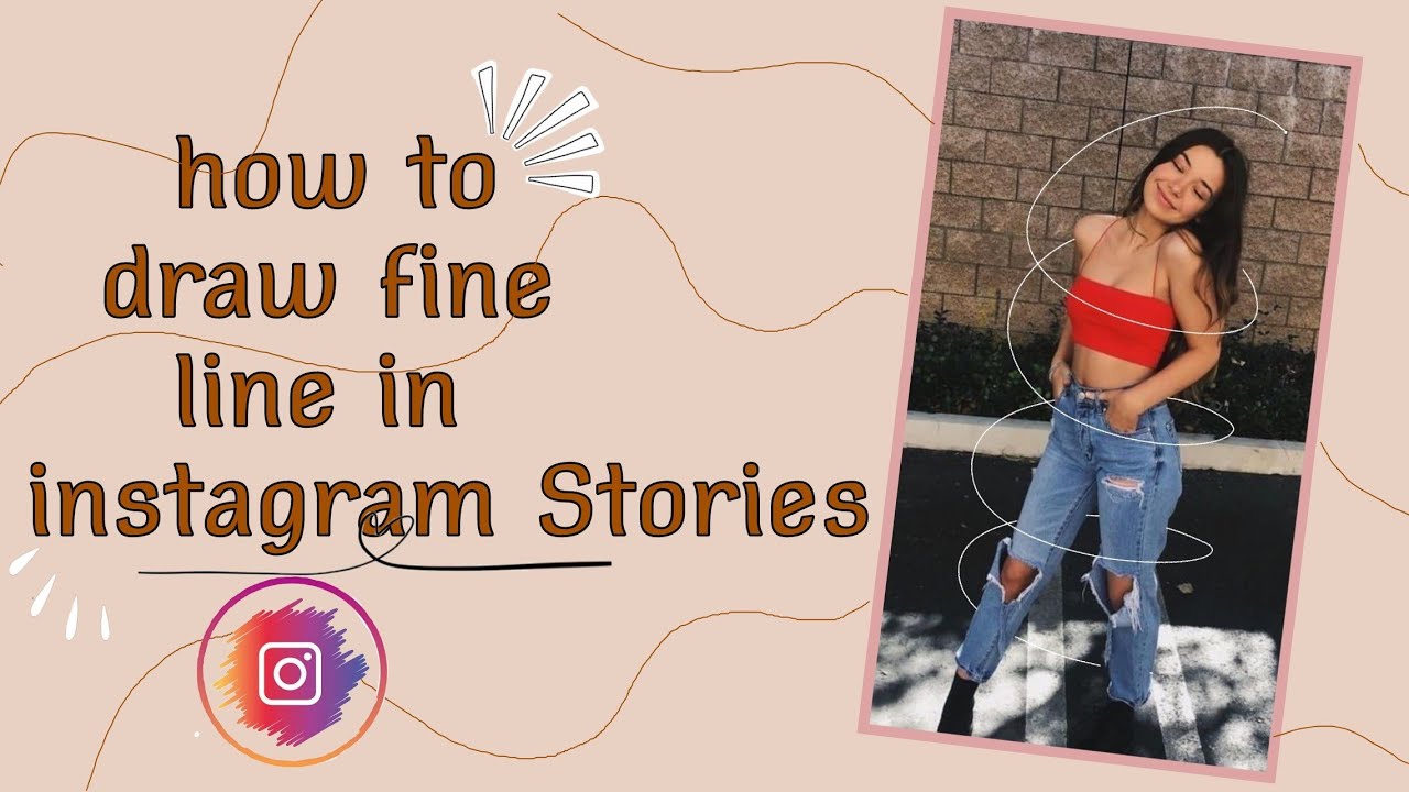 How to draw fine line in instagram Stories|fine lines - YouTube