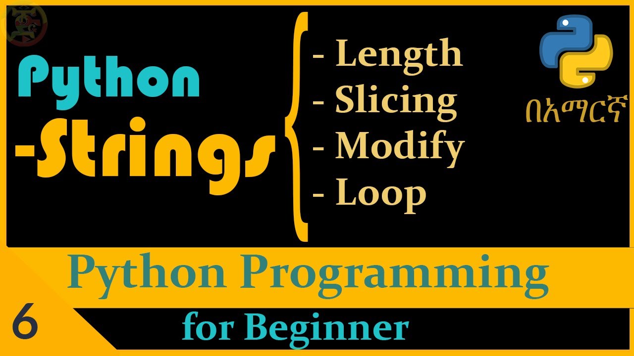 Python 6 Python String Pythontutorialsforbeginnerinamharic 0257
