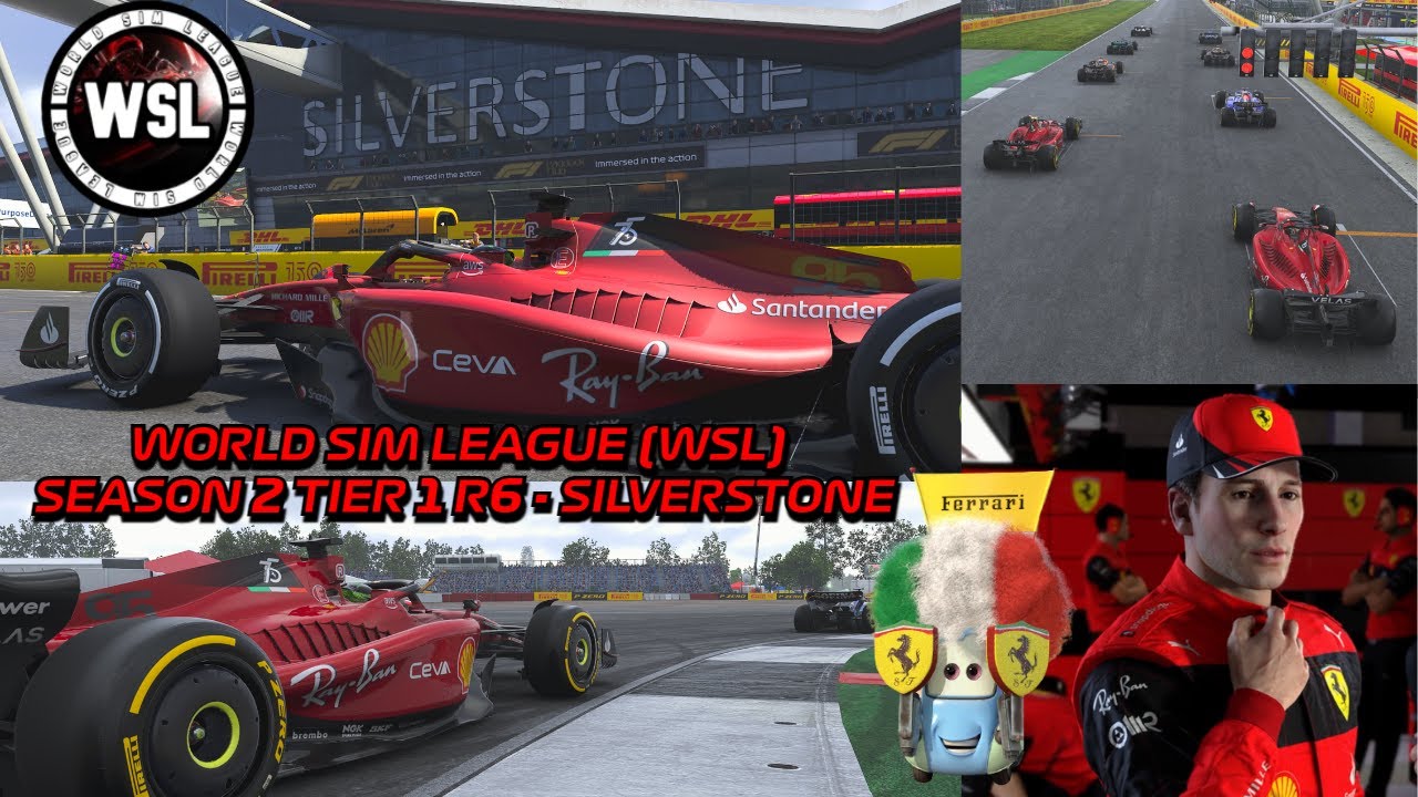 WORLD SIM LEAGUE S2 T1 R6 - SILVERSTONE - YouTube