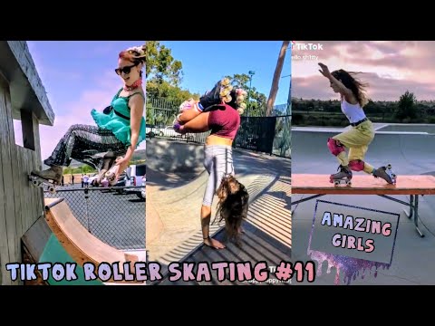 TikTok Roller Skating vol.11 - Amazing Girls At Skatepark - YouTube