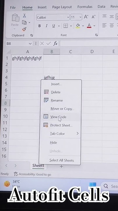 Auto Fit Column Width With View Code Ms Excel Automatic Adjust Cell Column Width Length