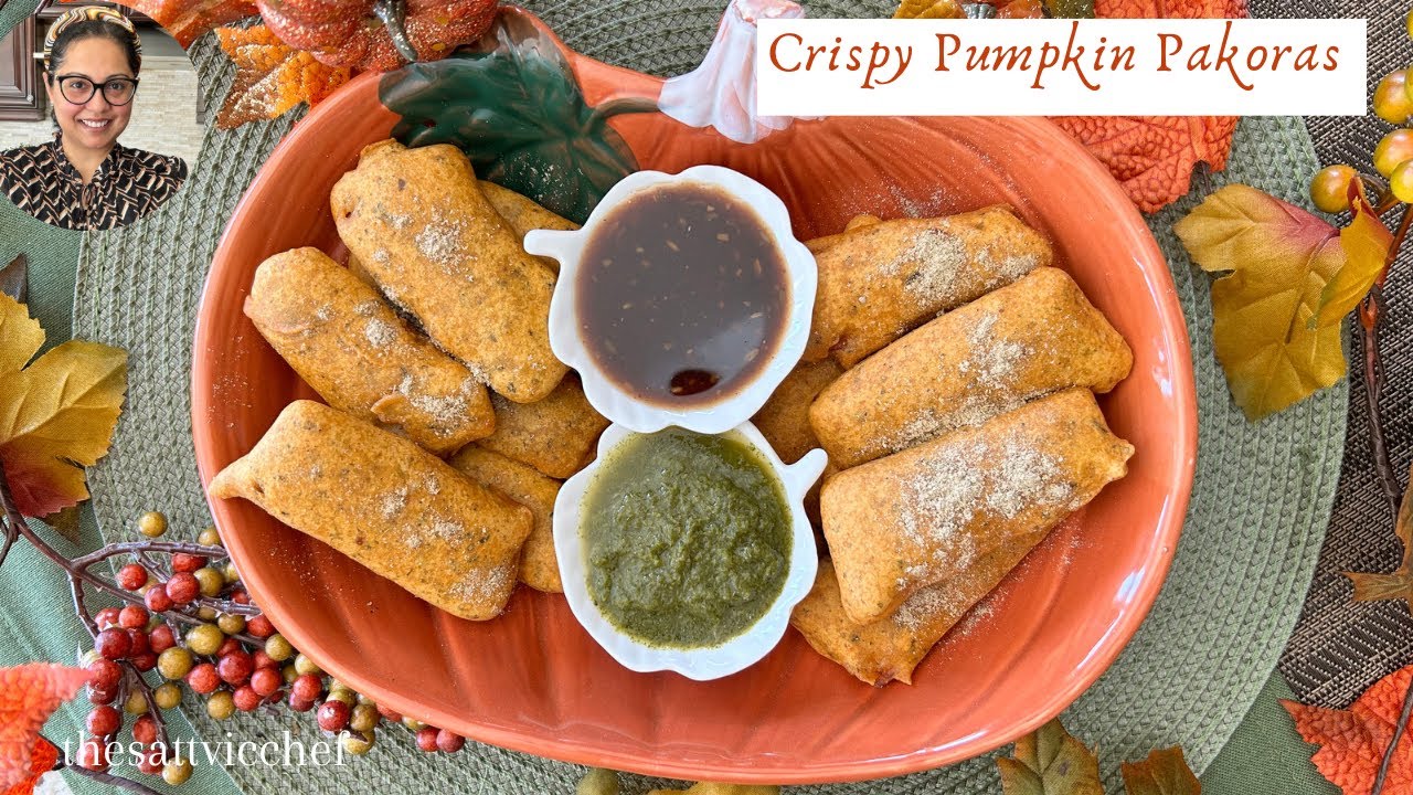 Crispy Pumpkin Pakoras (Vegan, Gluten Free) - YouTube
