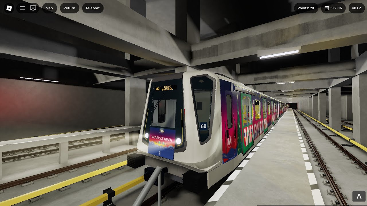 Roblox Warsaw Of Transport Linia M2 Siemens Inspiro Świąteczny Youtube