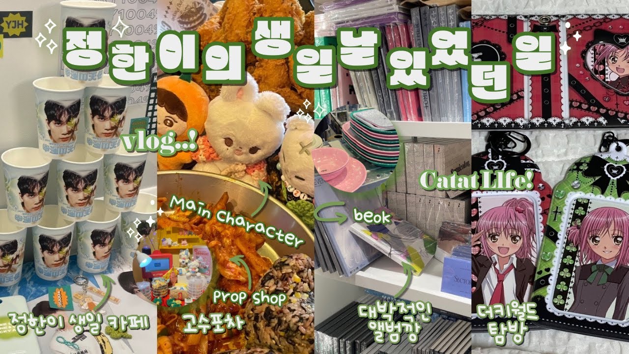 캐럿로그 정한이 생일에 캐럿이 한 일🐰 • 세븐틴 정한 생일 투어 브이로그 Vlog • 홍대 투어 • 생일 카페 • 고수