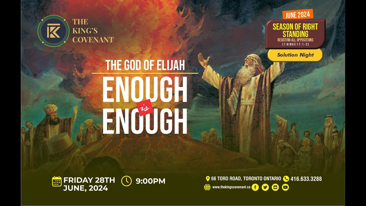 Solution Night | TKC - June 28, 2024 - The God of Elijah (Enough is ...