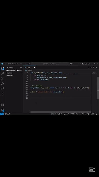 Python program that applies reduce function to find maximum number & concatenate string #coding ...