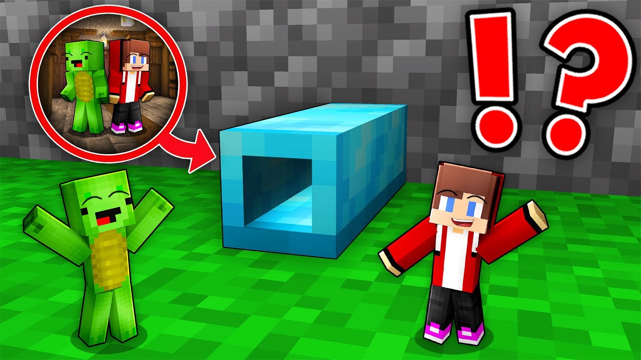 JJ and Mikey Built a TINY BASE Inside MYSTERIOUS TUNNEL in Minecraft (Maizen) - YouTube