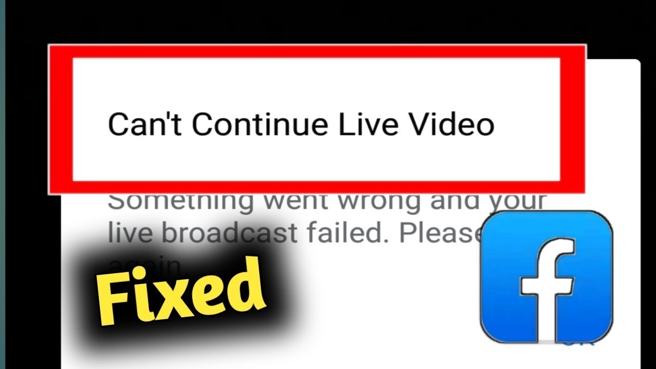 Can’t Start Live Video On Facebook Fix - YouTube