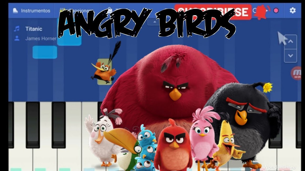 Angry birds theme- Song piano easy - YouTube