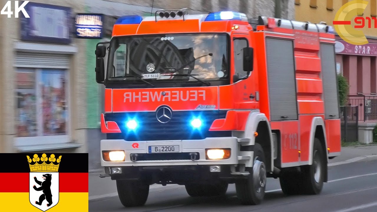 [BERLIN] TLF 24/50 CAFS FF Adlershof auf Einsatzfahrt | TLF 5310 ...