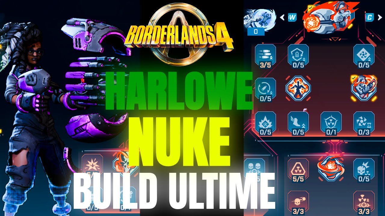 Borderlands 4 - Le build ultime d'Harlowe Nuke ! - YouTube