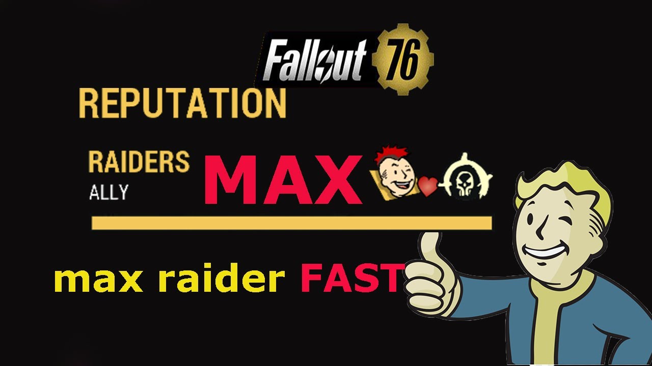 Fallout 76 how to gain raider reputation FAST 2021 NO EXPLOIT - YouTube