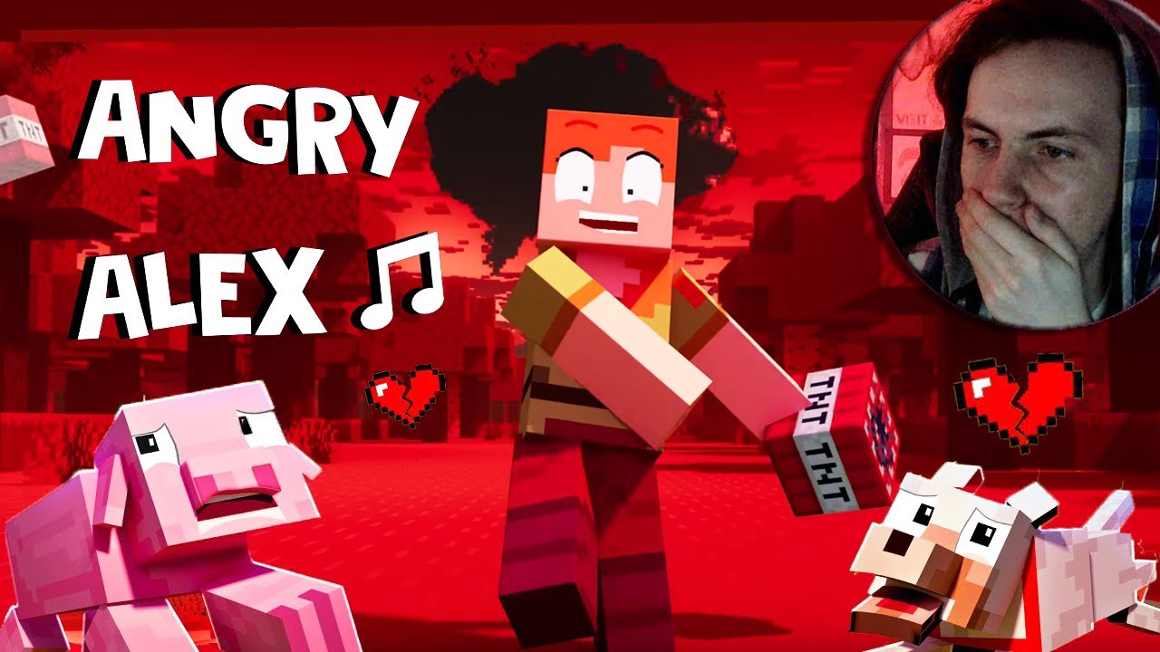 "ANGRY ALEX" 🎵 [VERSION A] Minecraft Animation Music Video - Reaction ...